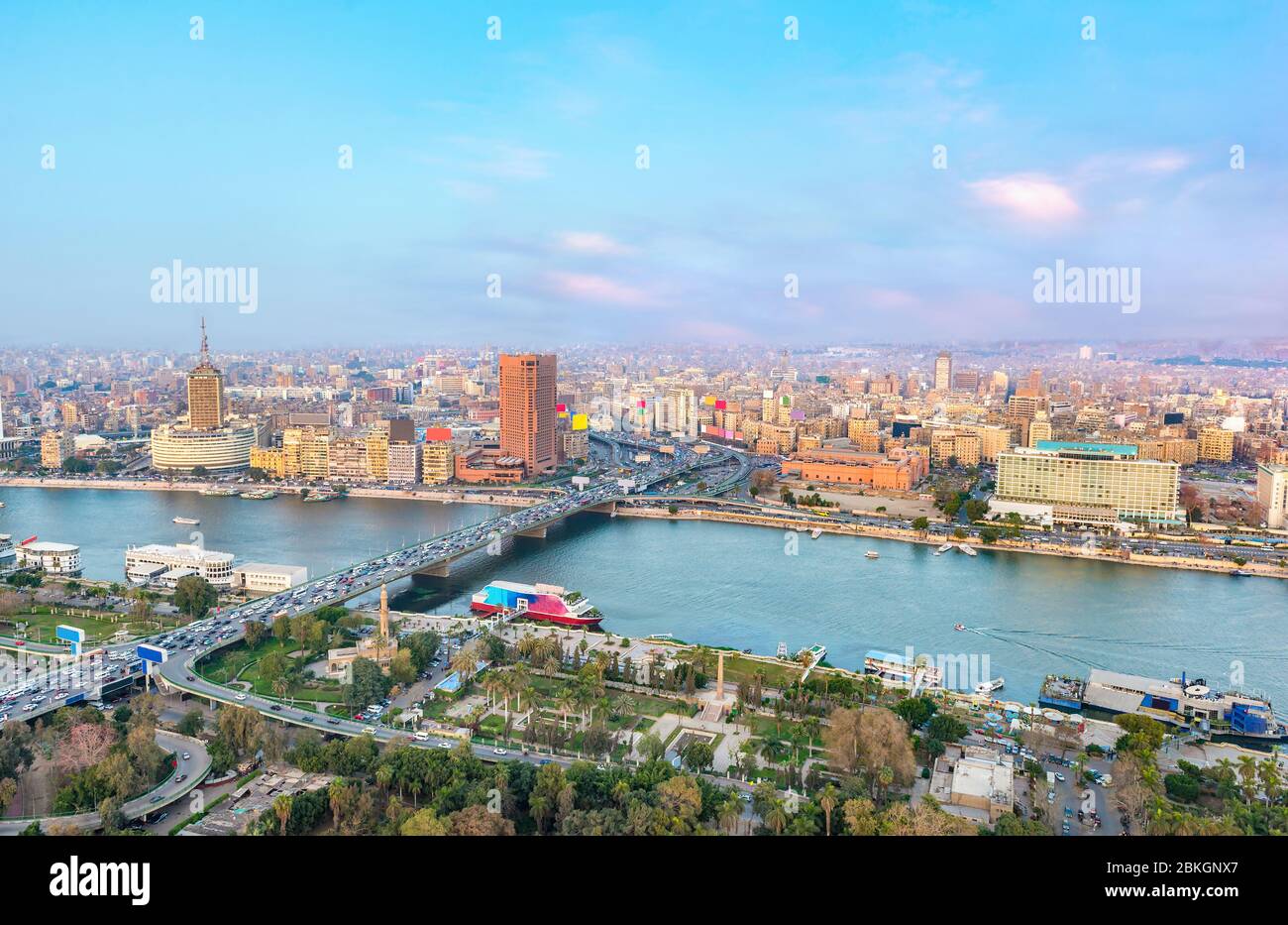 Evening in Cairo, view from above. Egypt Stock Photo - Alamy