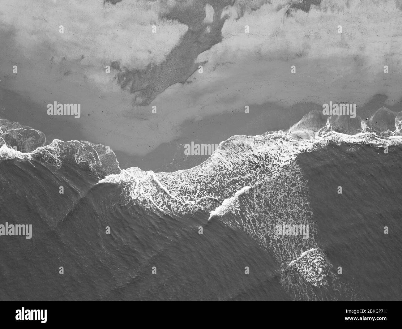 Serene ocean surf Black and White Stock Photos & Images - Alamy