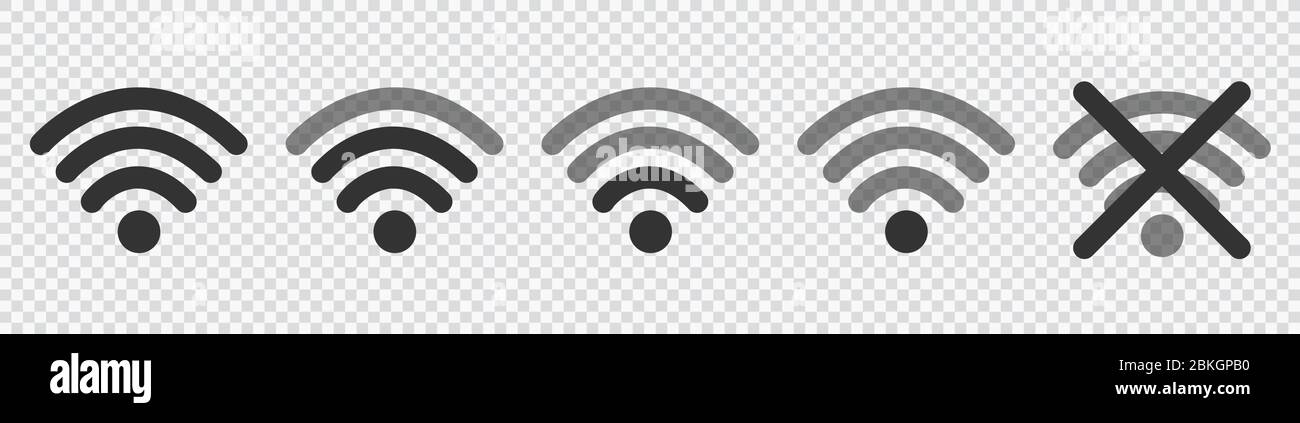 Wifi Wireless Wlan Internet Signal Flat Icons For Apps Or Websites ...