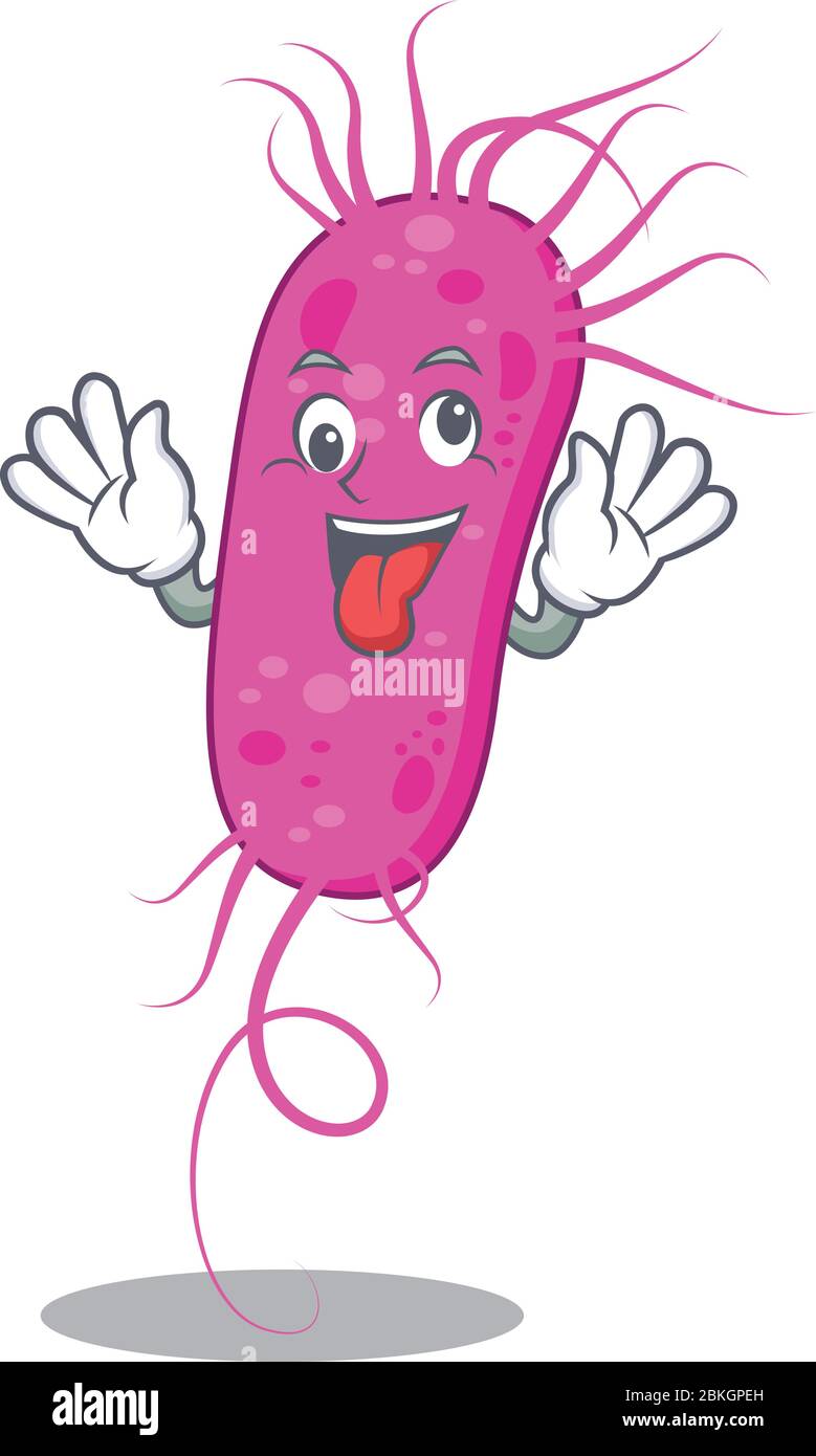 A cartoon design of pseudomoa bacteria having a crazy face Stock Vector ...
