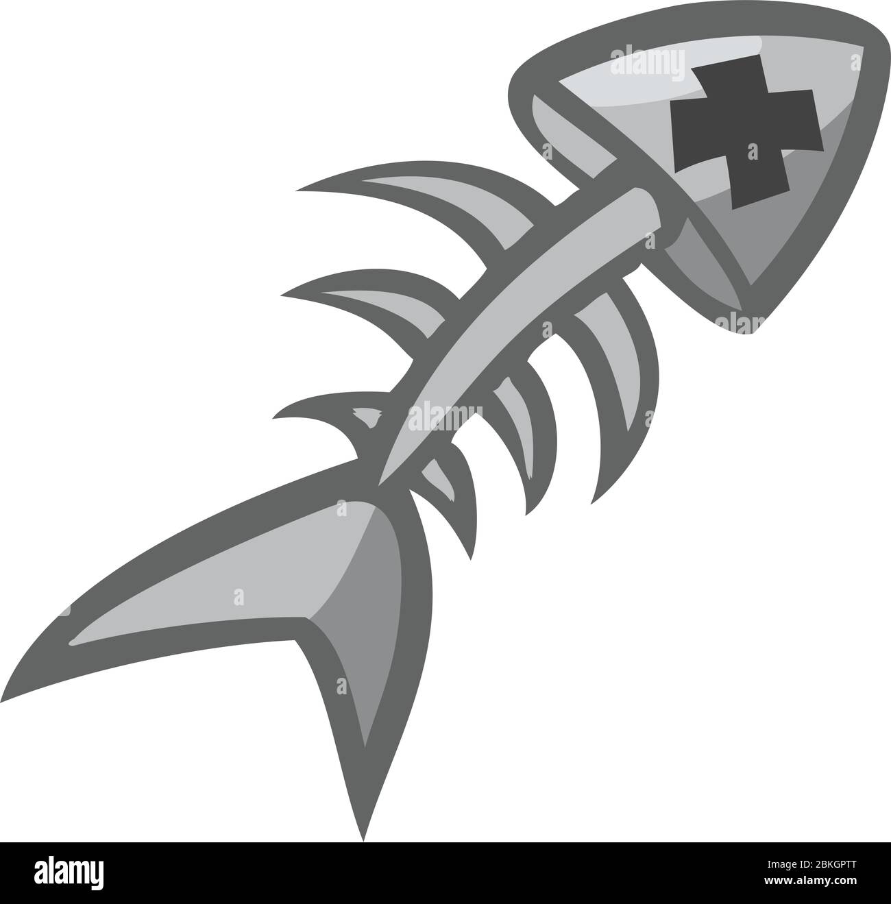 Fishbone cartoon illustration. Vector clipart Stock Vector Image & Art ...