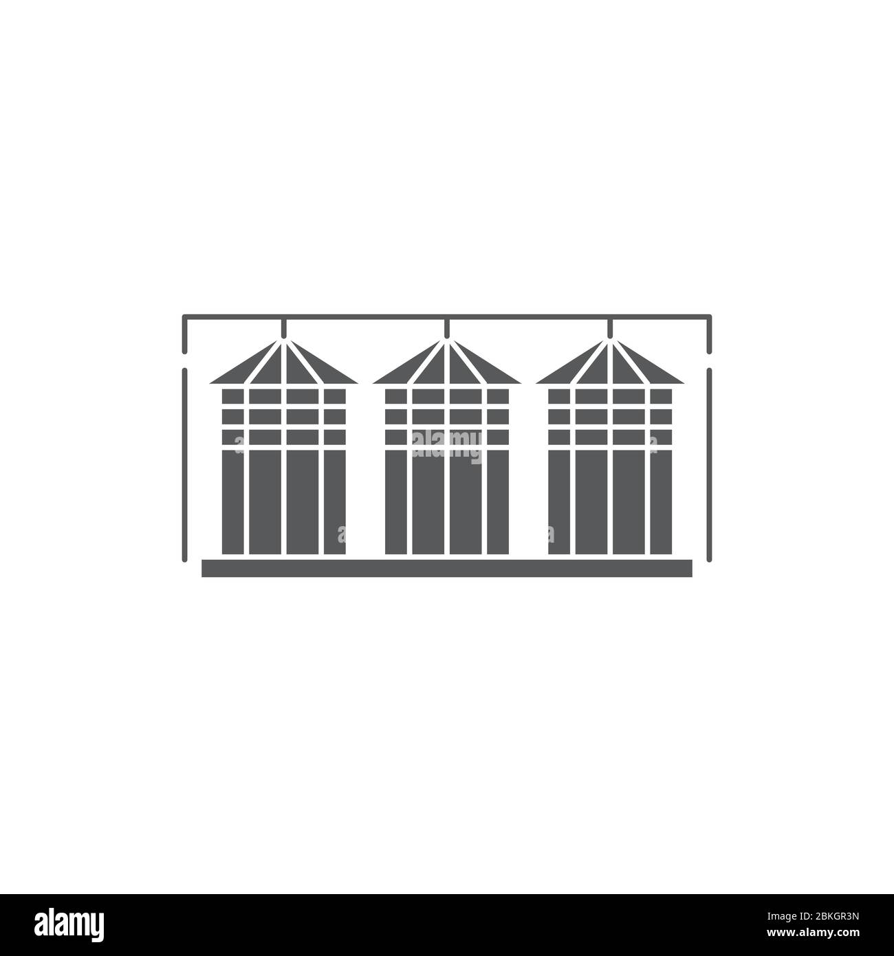 Silo vector icon symbol storage isolated on white background Stock ...