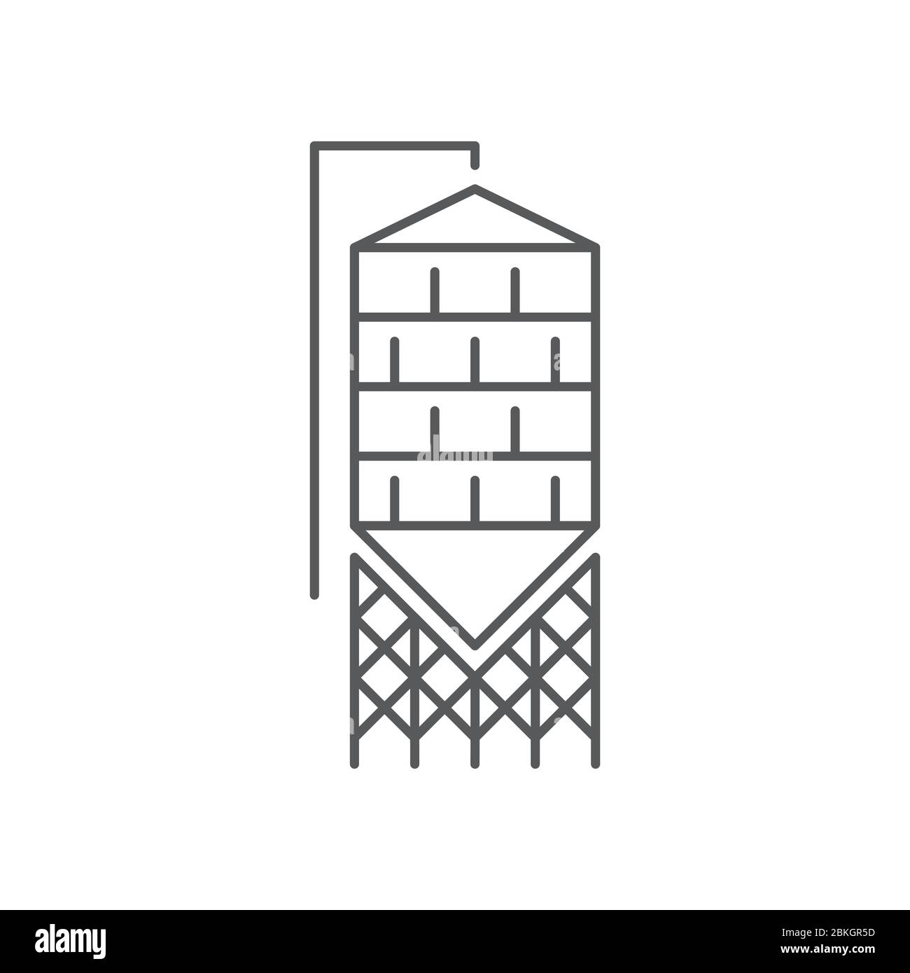 Grain silos Stock Vector Images - Alamy