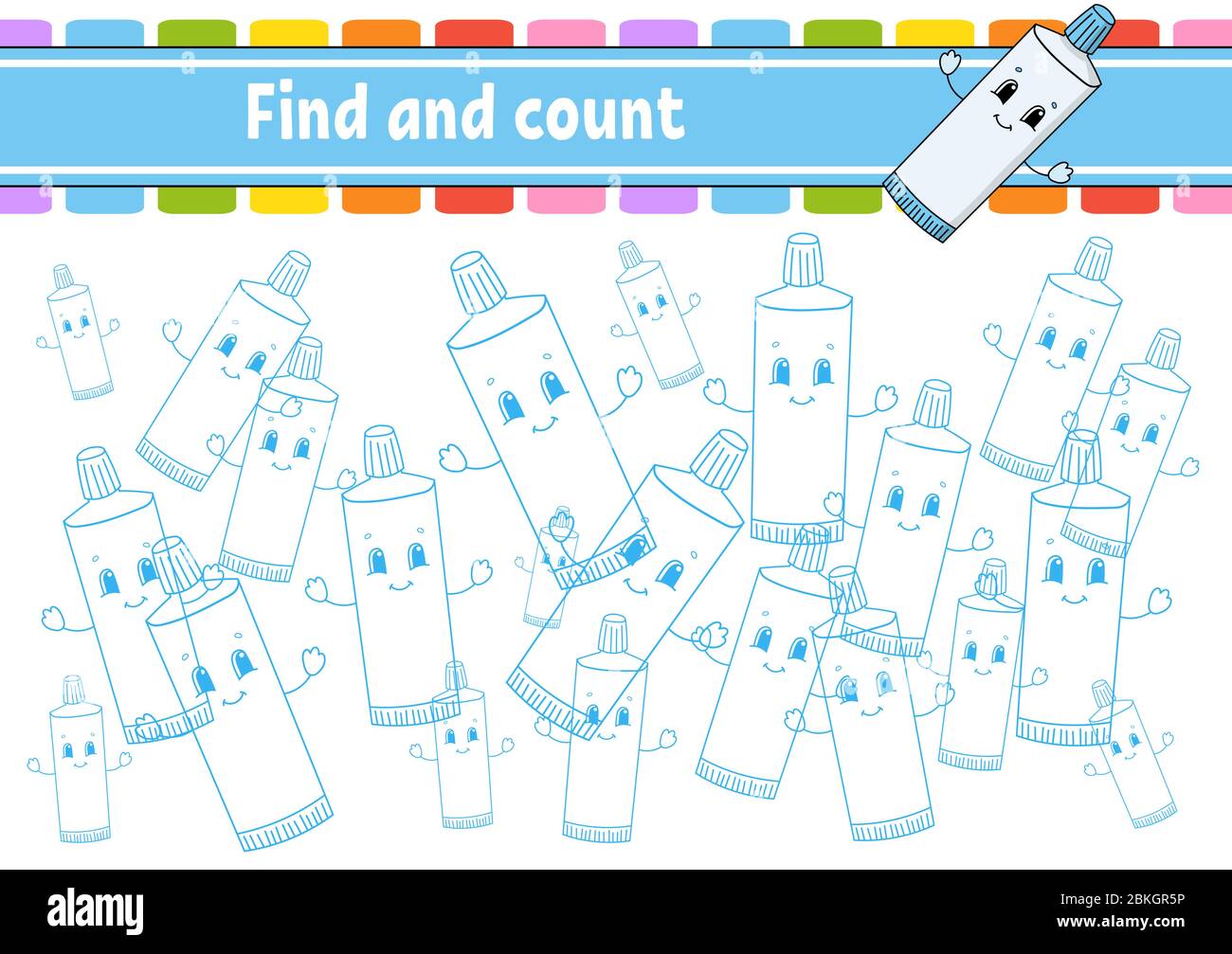 Find and count. Toothpaste. Education developing worksheet. Activity ...