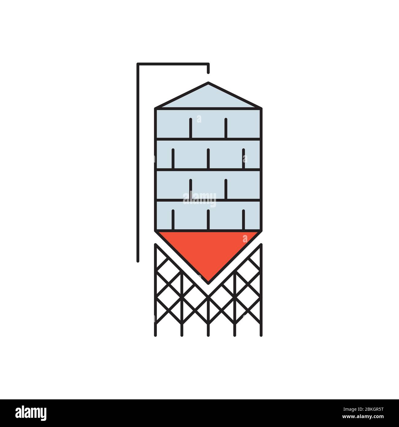 Silo vector icon symbol storage isolated on white background Stock ...