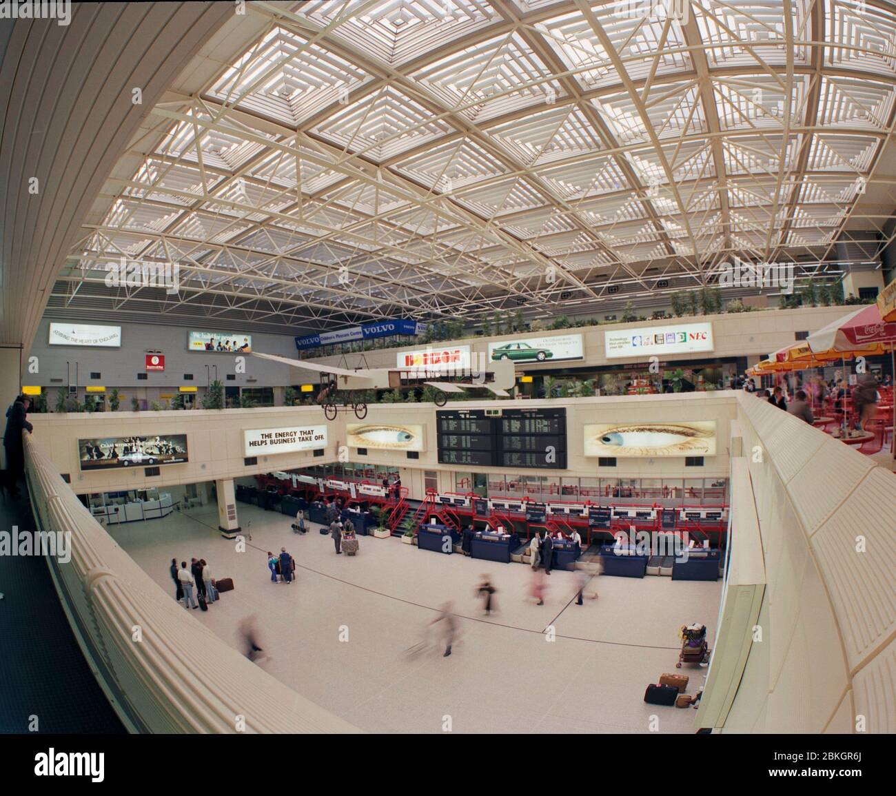 1991, then brand new terminal building, Birmingham Airport, West ...