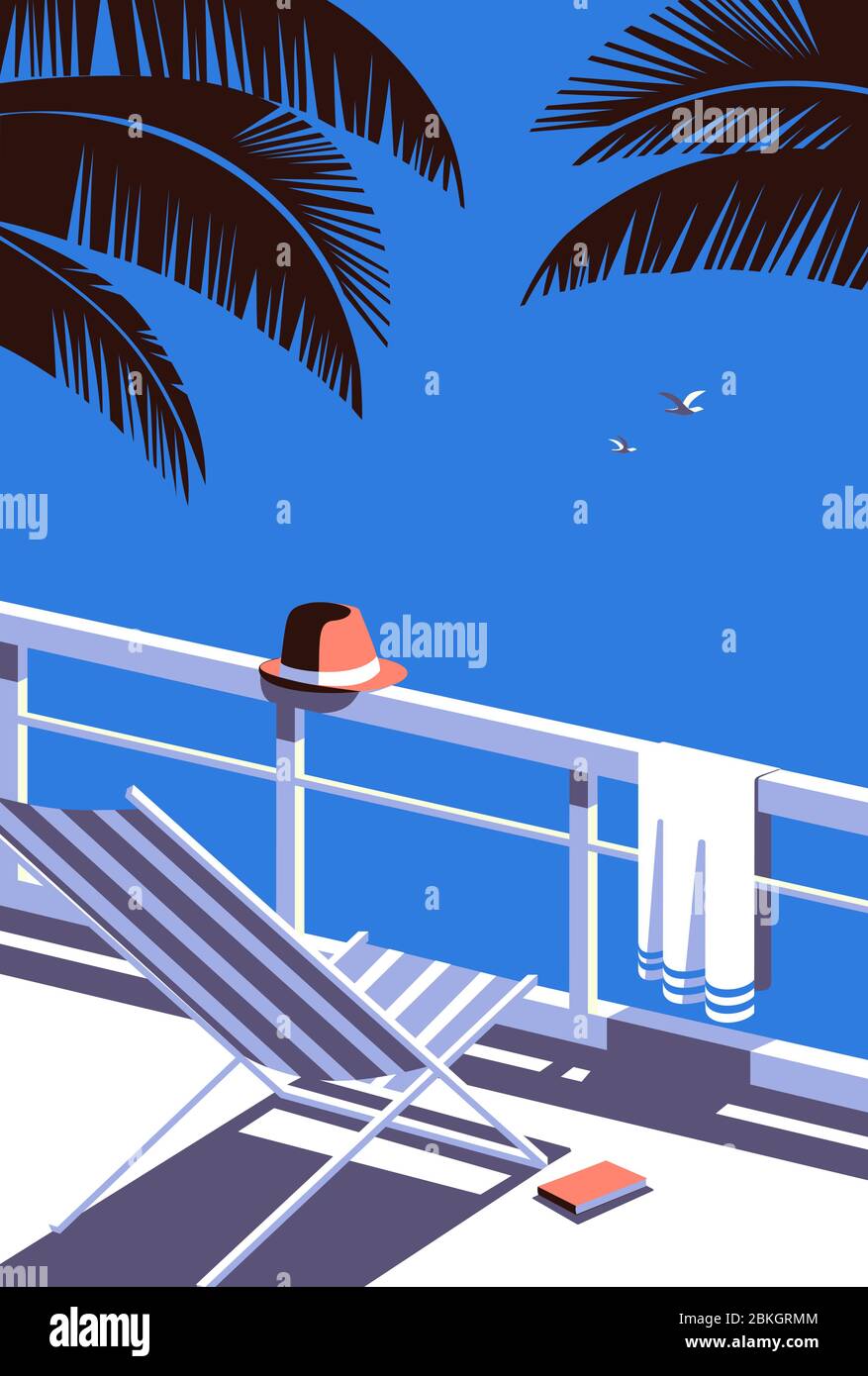 Terrace view blue sky Stock Vector Images - Alamy