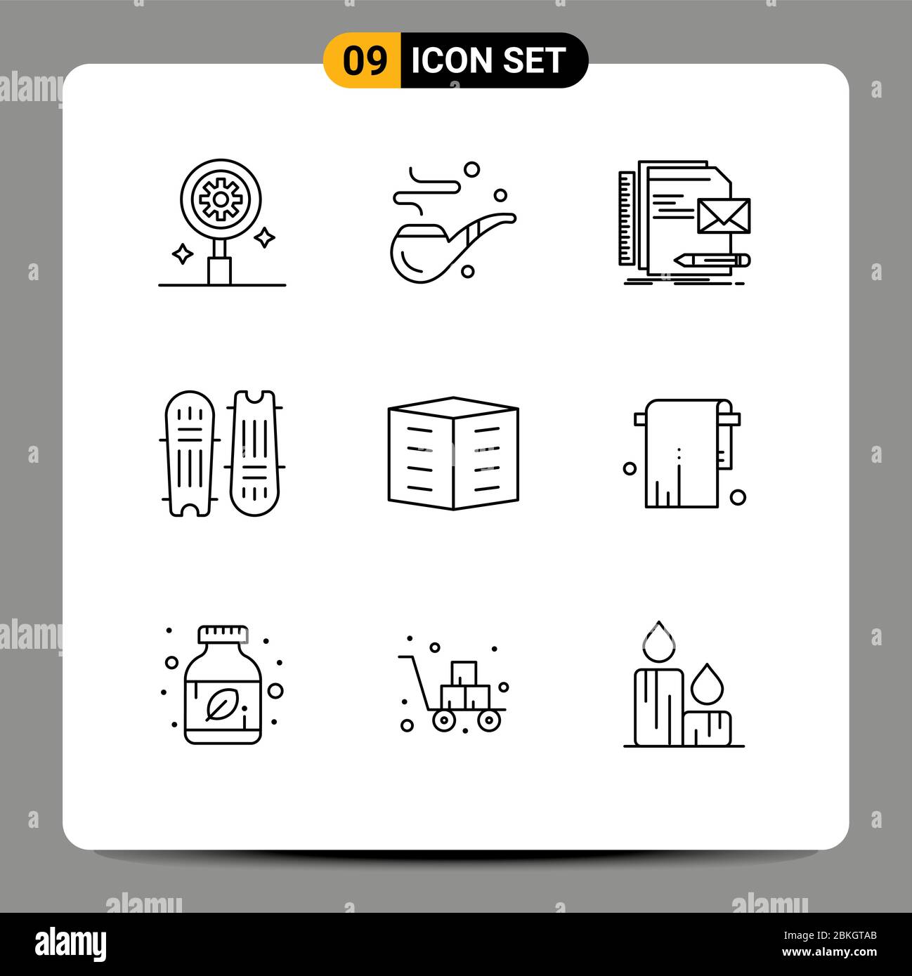 Editable Vector Line Pack of 9 Simple Outlines of cricket stumps ...