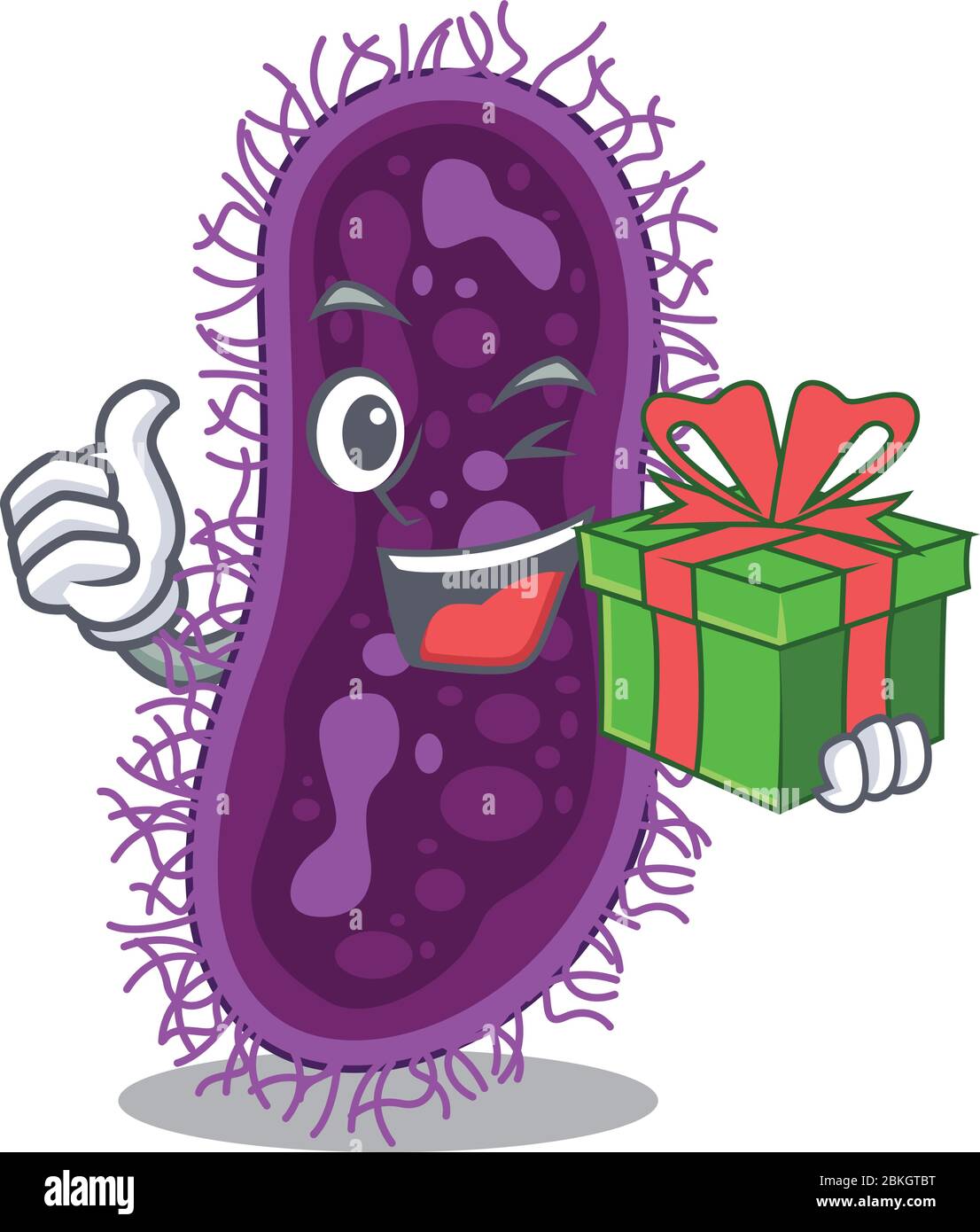 Smiling lactobacillus rhamnosus bacteria cartoon character having a ...