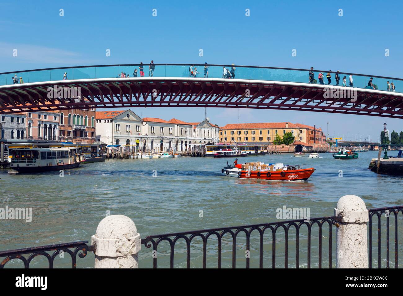 Venice, Venice Province, Veneto Region, Italy. Ponte della Costituzione ...
