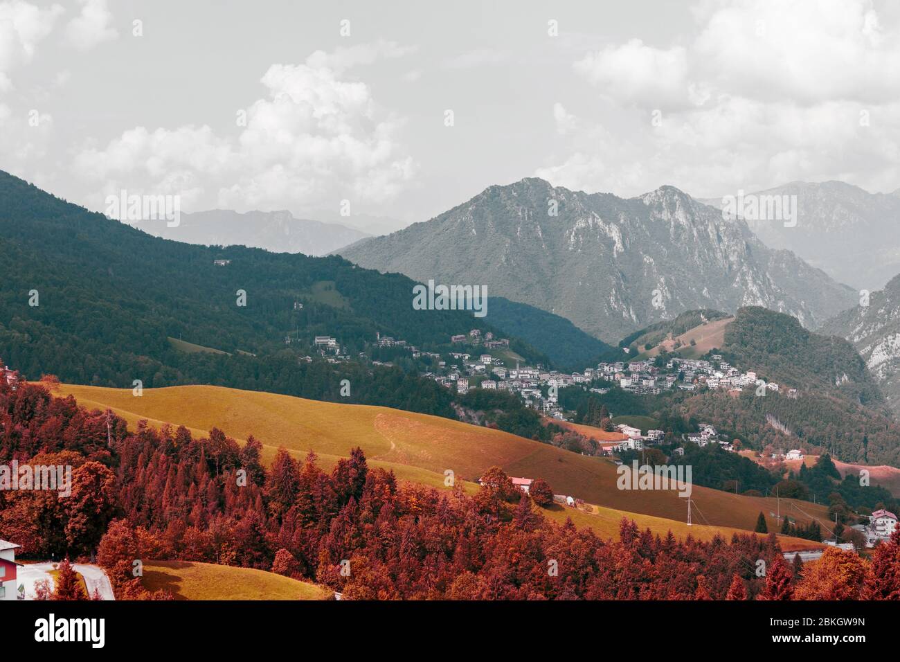Alpine nature with the colors of autumn Stock Photo - Alamy