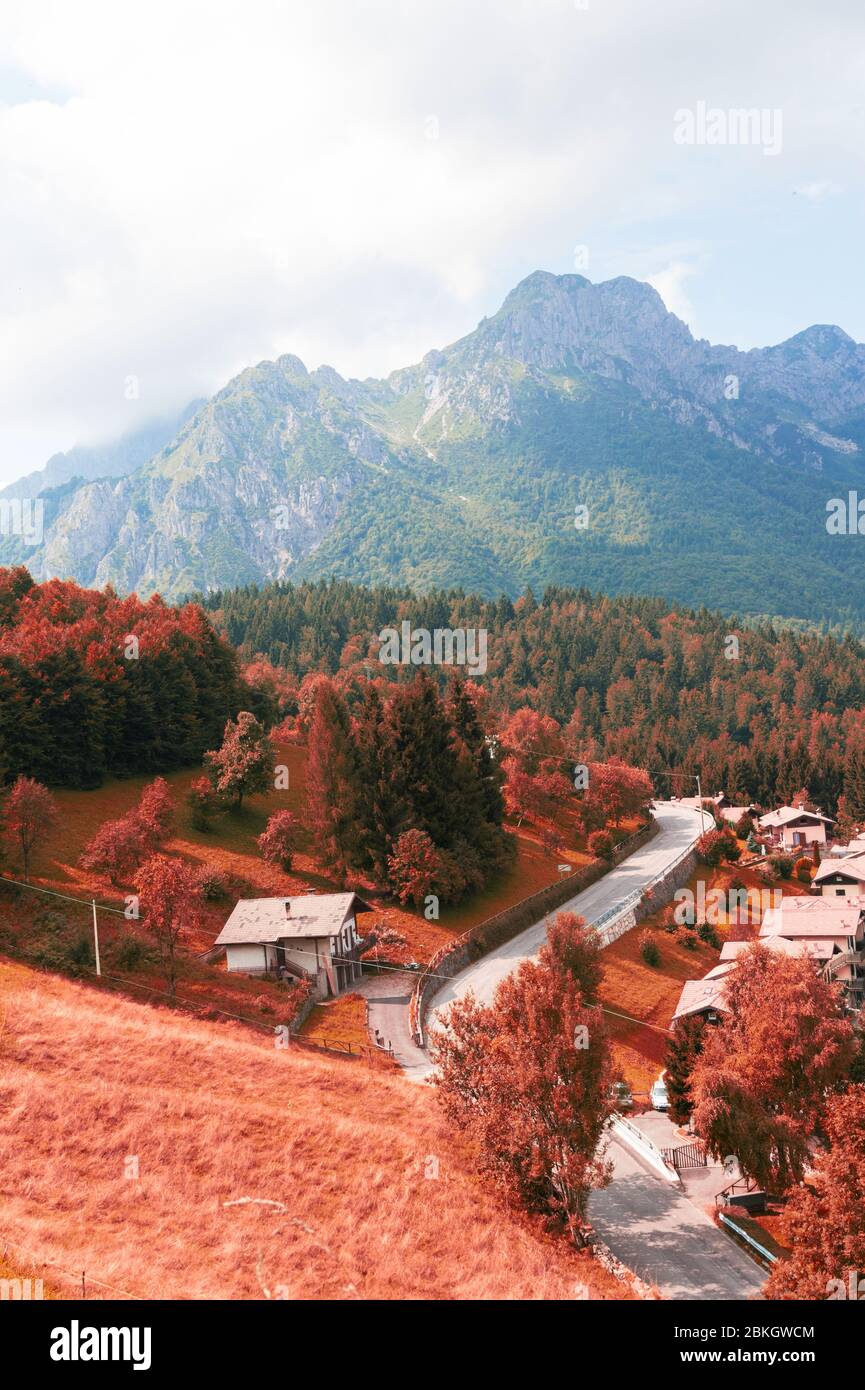 Alpine nature with the colors of autumn Stock Photo - Alamy