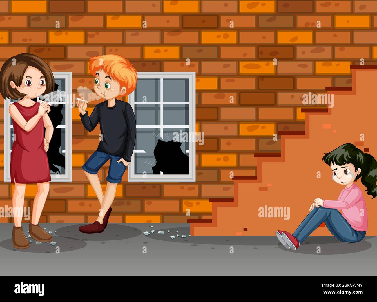 Smoking behavior Stock Vector Images - Alamy