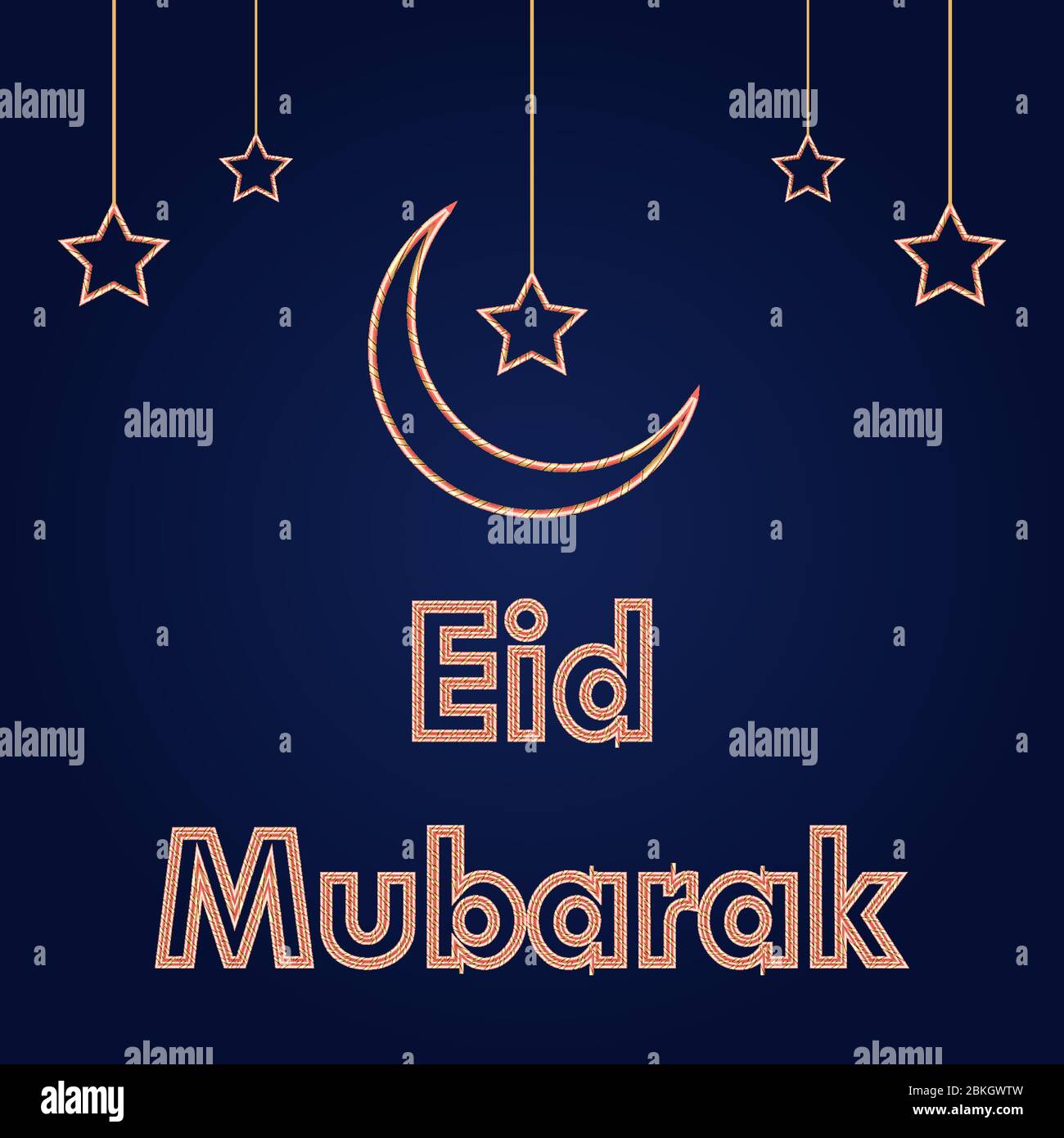 Eid mubarak muslim festival pattern text effect social media post ...