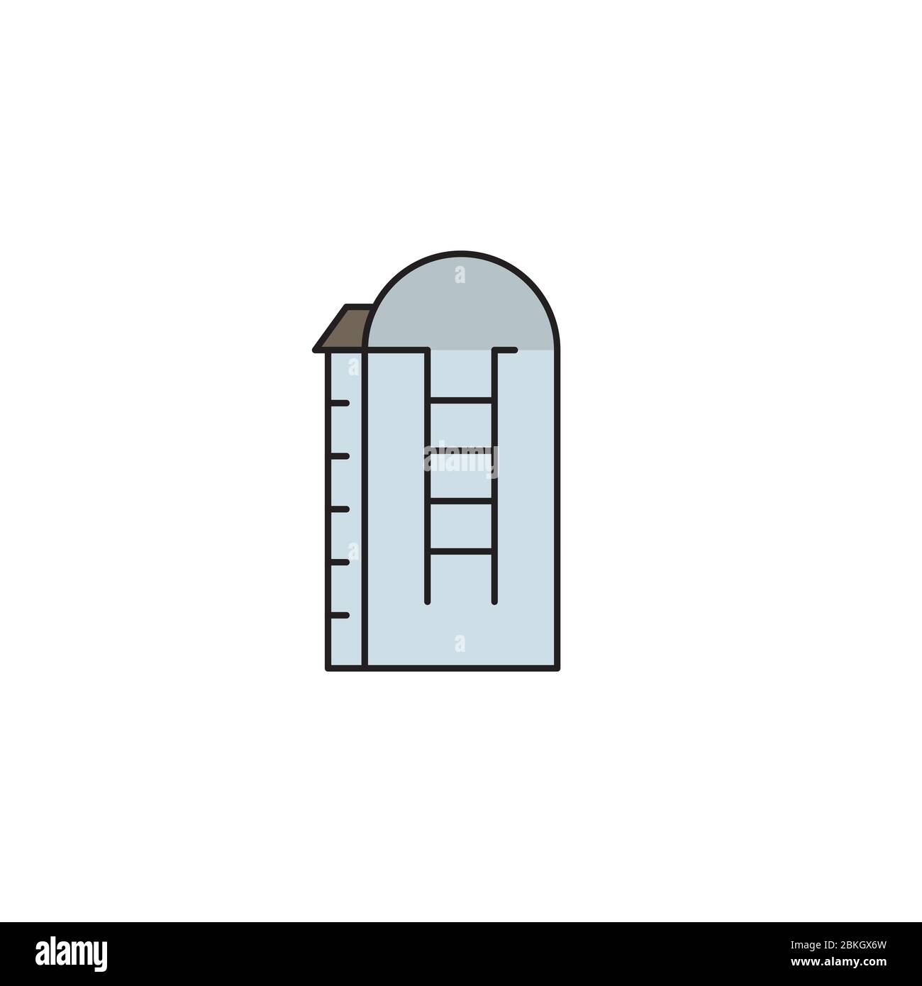Silo vector icon symbol storage isolated on white background Stock ...