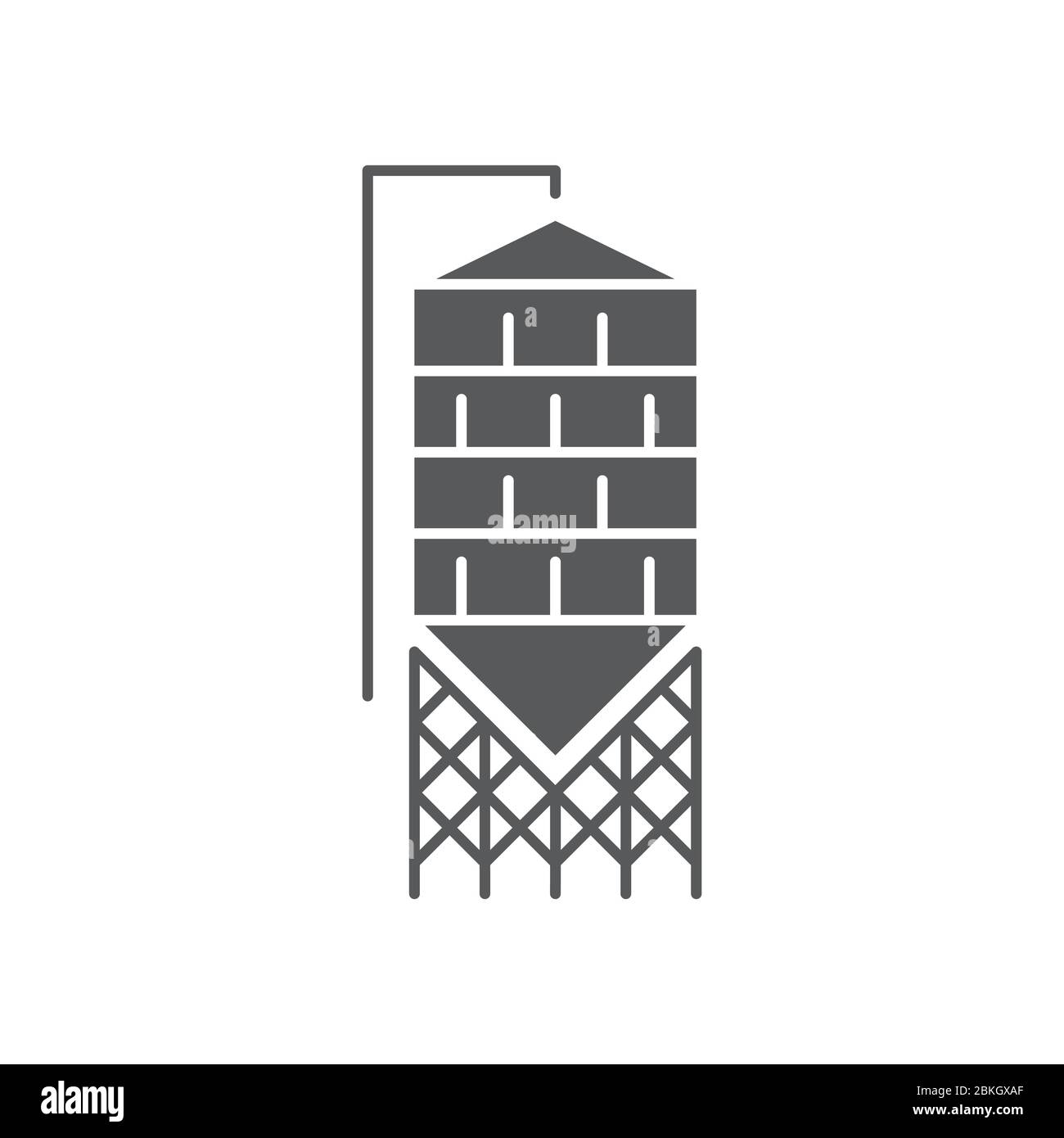 Silo vector icon symbol storage isolated on white background Stock ...