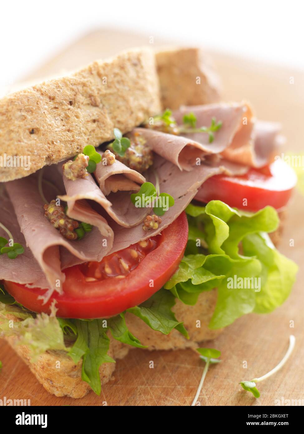 Ham salad sandwich Stock Photo - Alamy