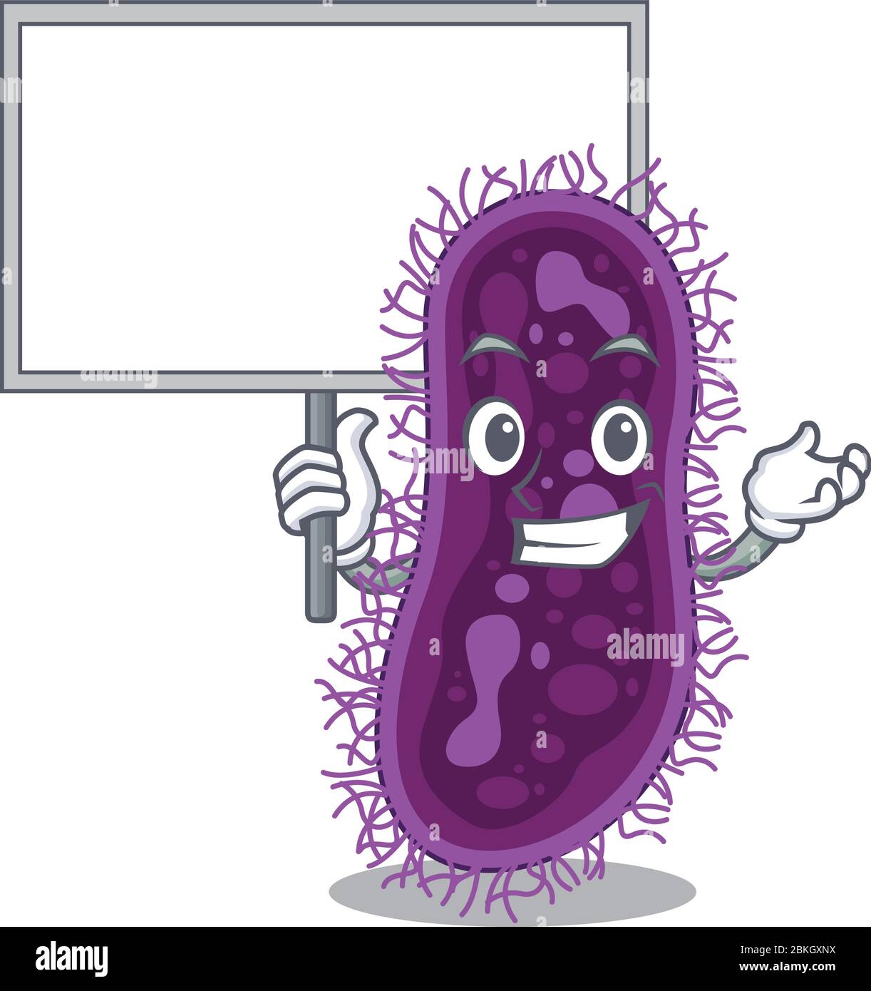 An icon of lactobacillus rhamnosus bacteria mascot design style bring a ...