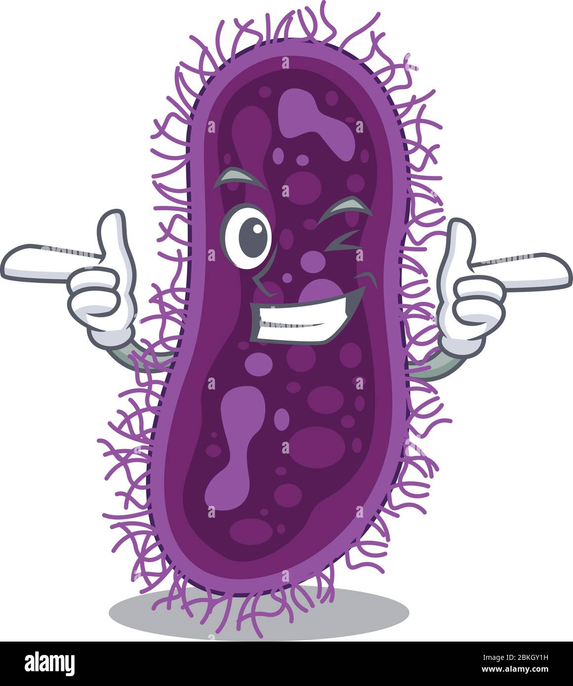 Cartoon design concept of lactobacillus rhamnosus bacteria with funny ...