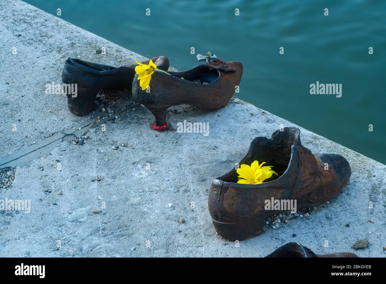 Shoes on the Danube Bank Holocaust memorial, Budapest, Central Hungary ...