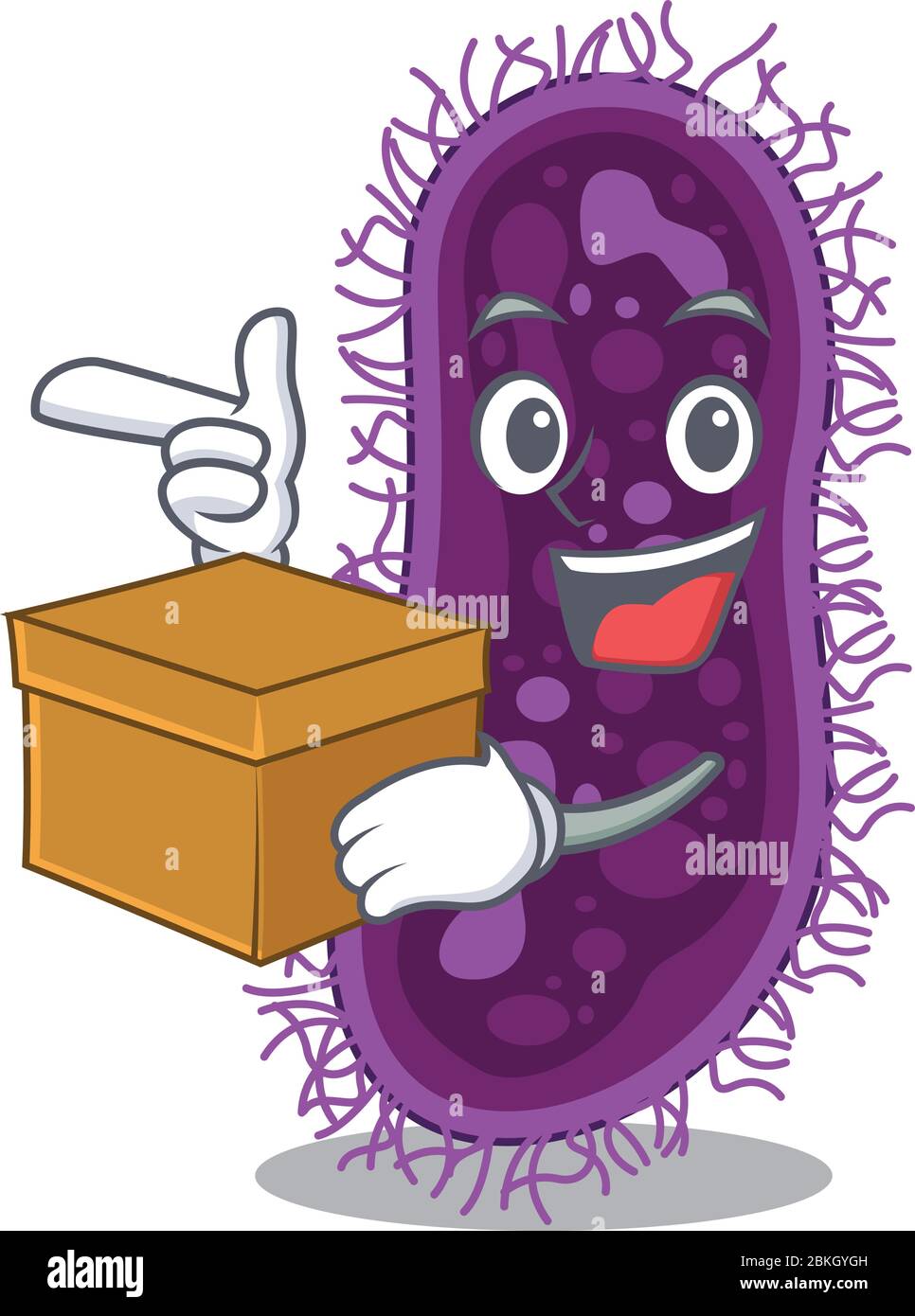 An picture of lactobacillus rhamnosus bacteria cartoon design concept ...