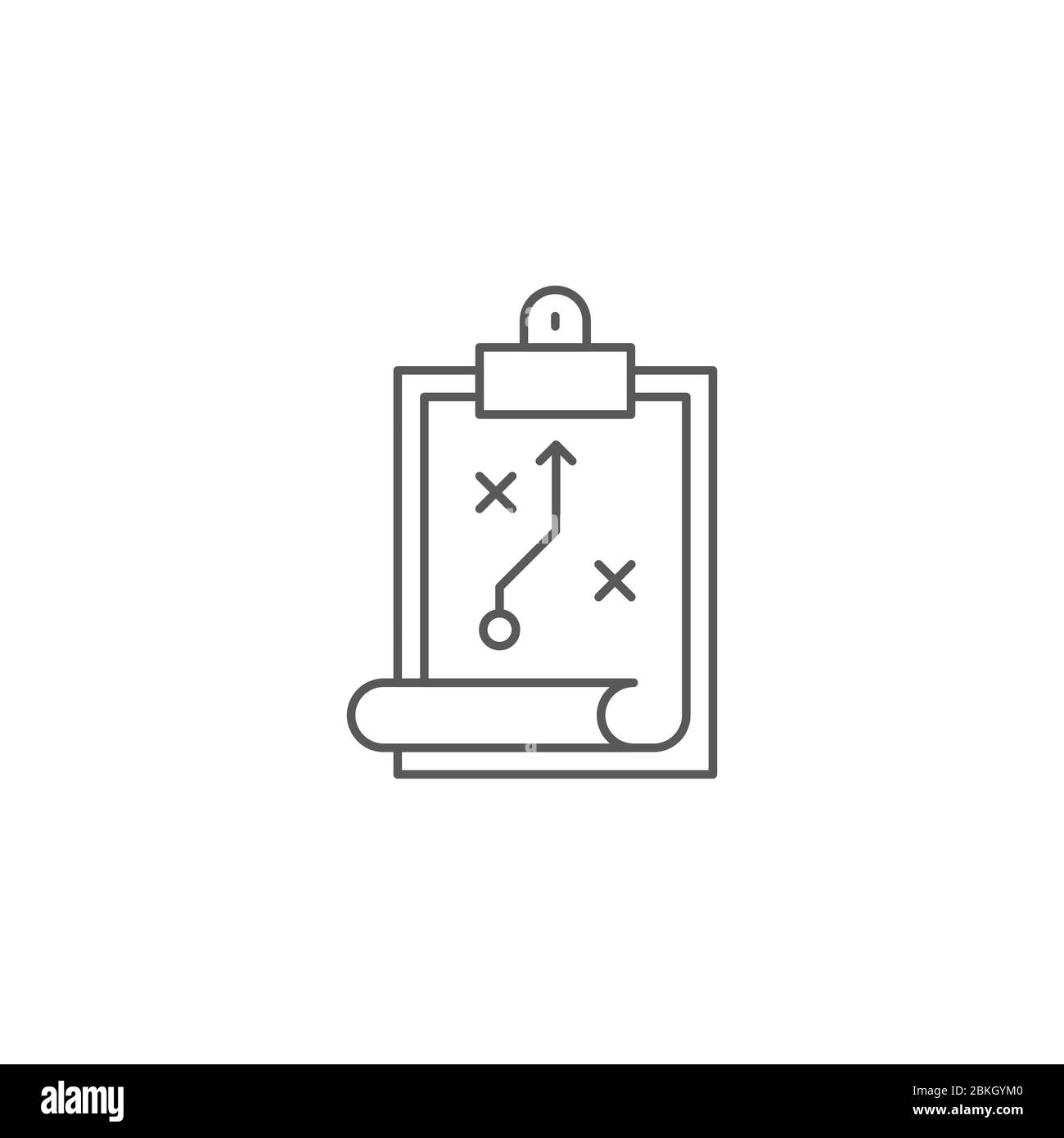 Strategy clipboard vector icon symbol strategy isolated on white ...