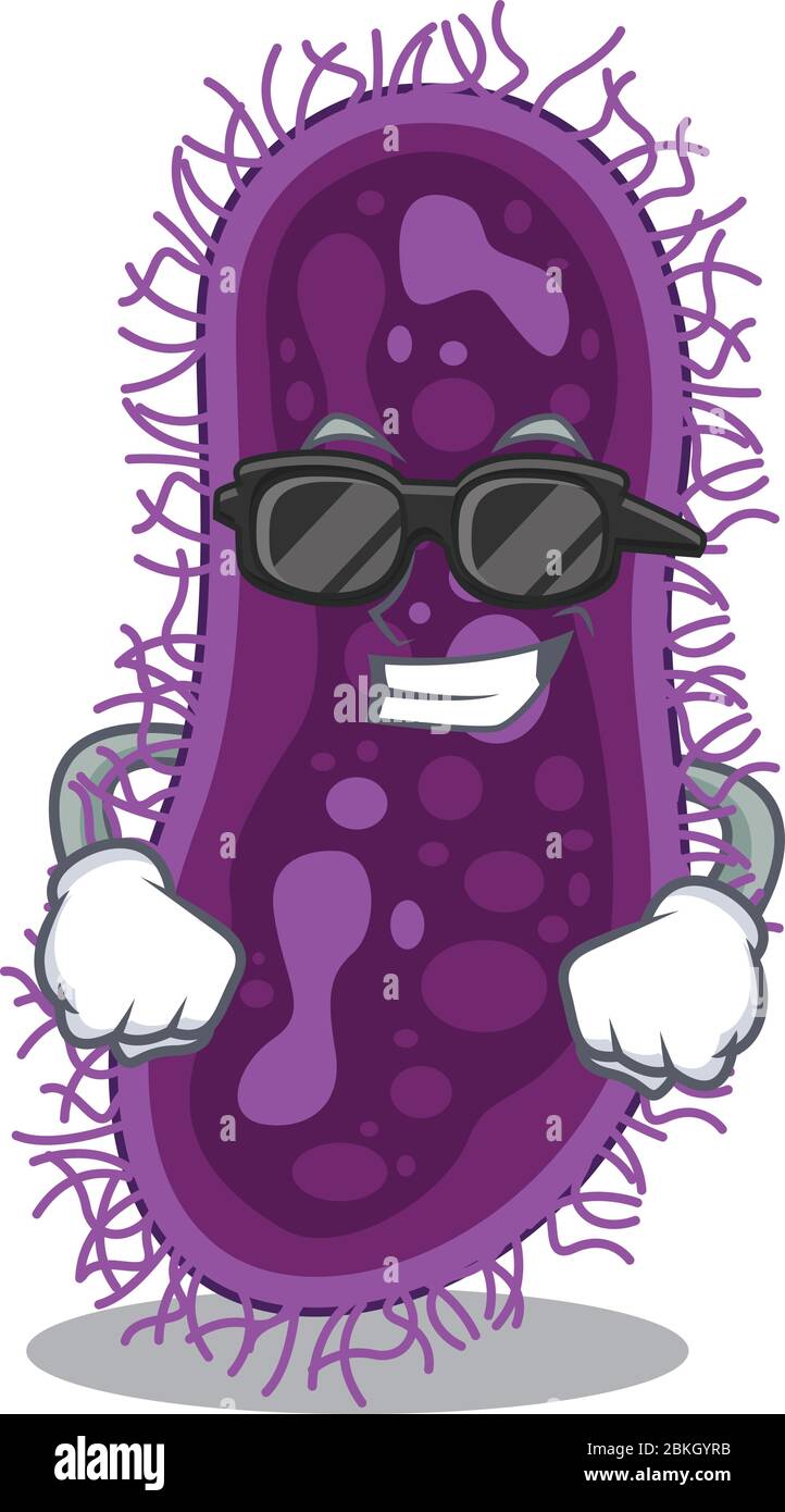 Cool lactobacillus rhamnosus bacteria cartoon character wearing ...