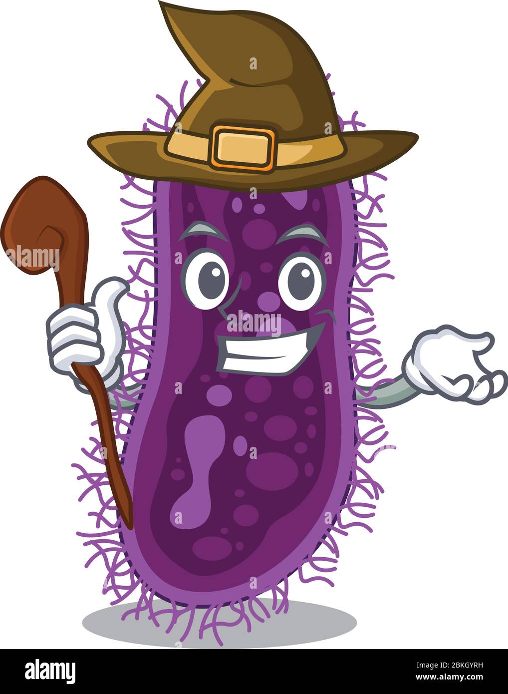 Lactobacillus rhamnosus bacteria sneaky and tricky witch cartoon ...