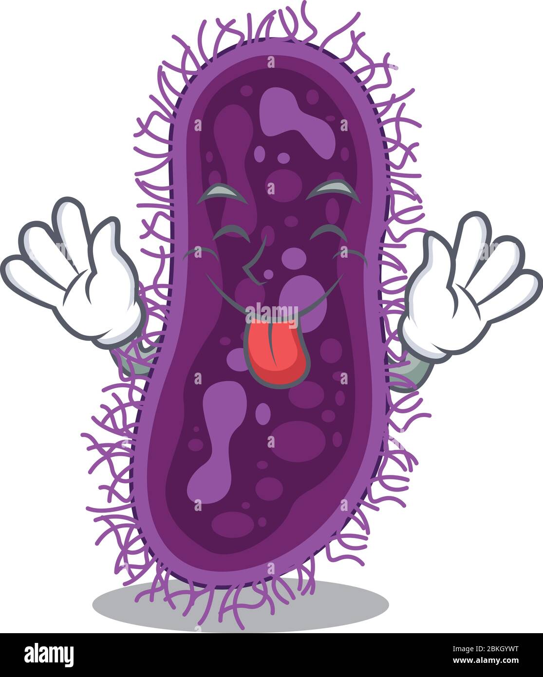 An amusing face lactobacillus rhamnosus bacteria cartoon design with ...