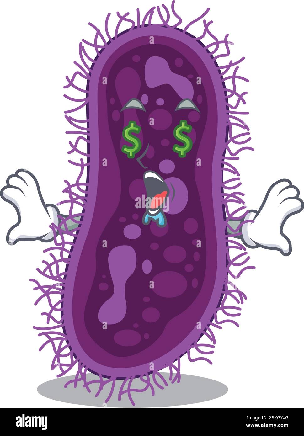 Rich cartoon character design of lactobacillus rhamnosus bacteria with ...