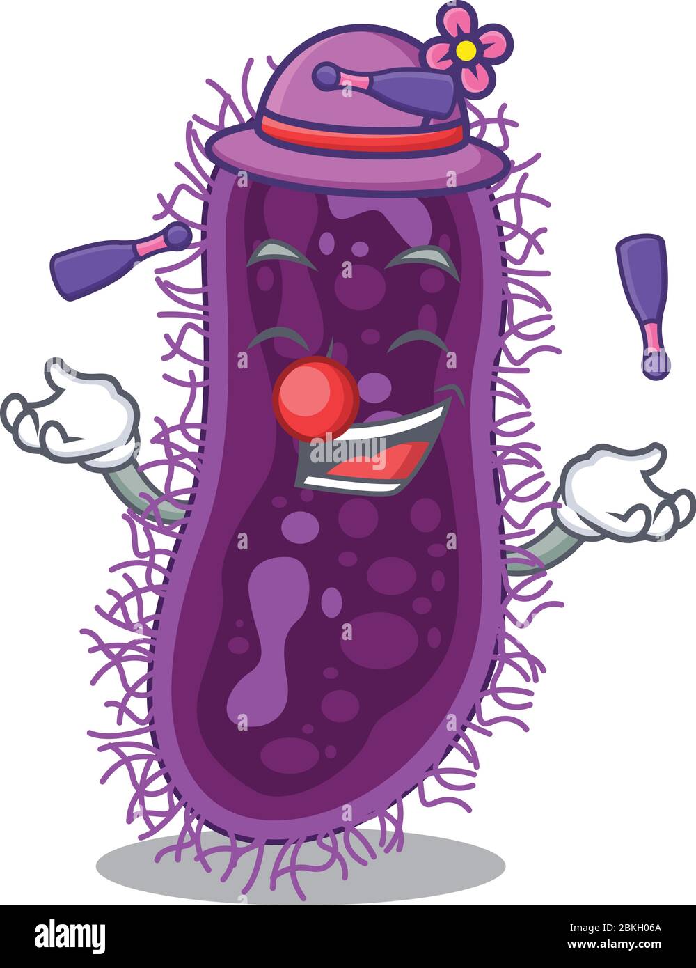 An attractive lactobacillus rhamnosus bacteria cartoon design style ...