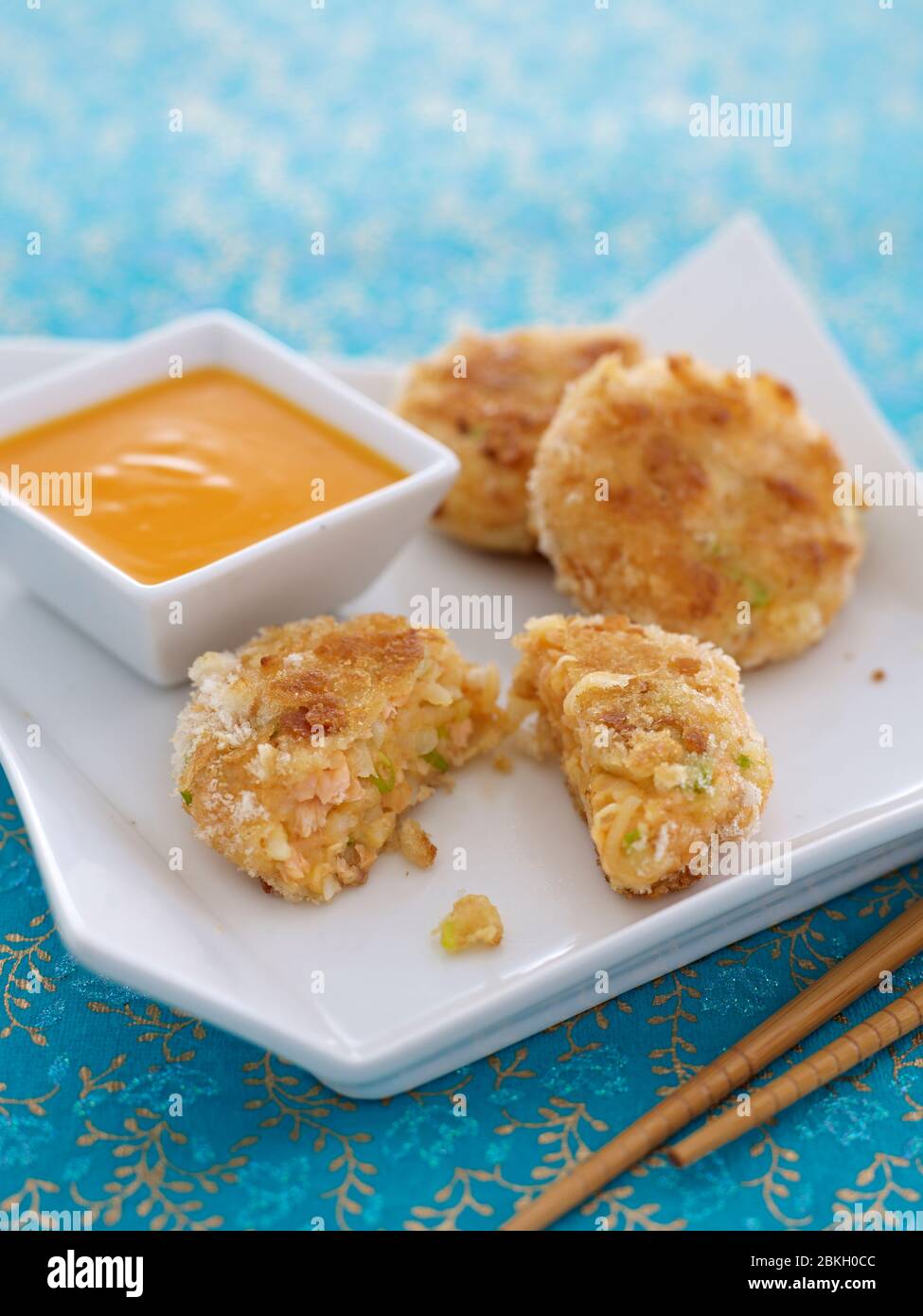 Thai Red Fish cakes Stock Photo - Alamy