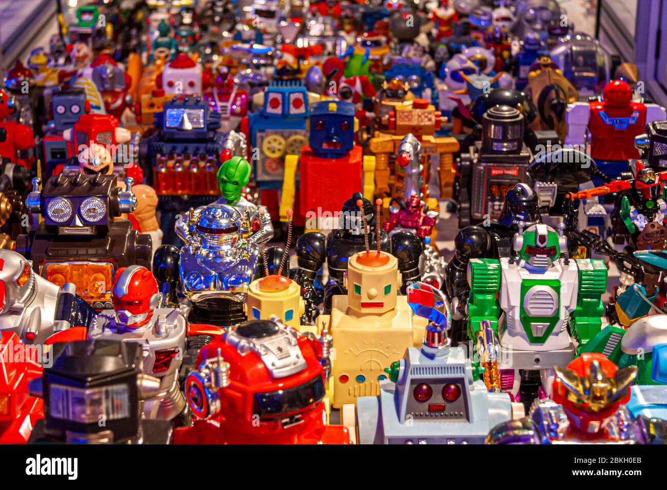 An army of toy robots in the Museum of Communication Stock Photo - Alamy