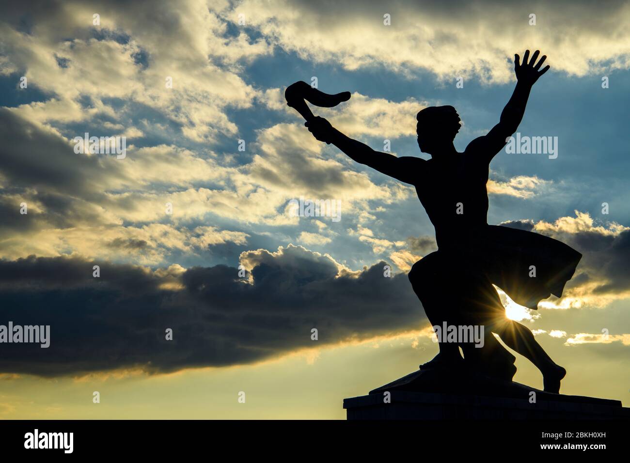 Views from the Citadella- Progress Statue, Budapest, Central Hungary ...