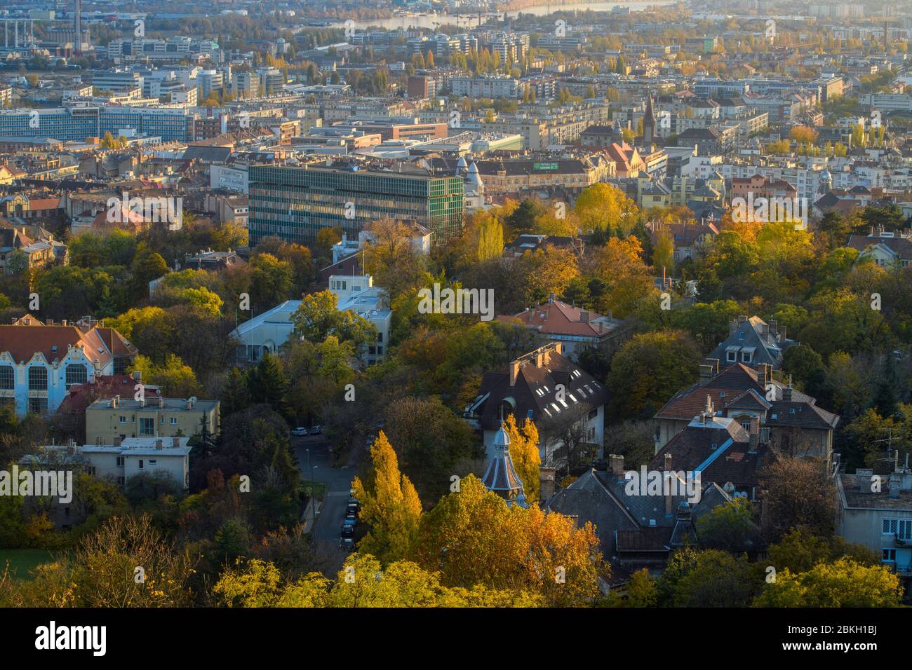 Views of Budapest from the Citadella- Buda buildings, Budapest, Central ...