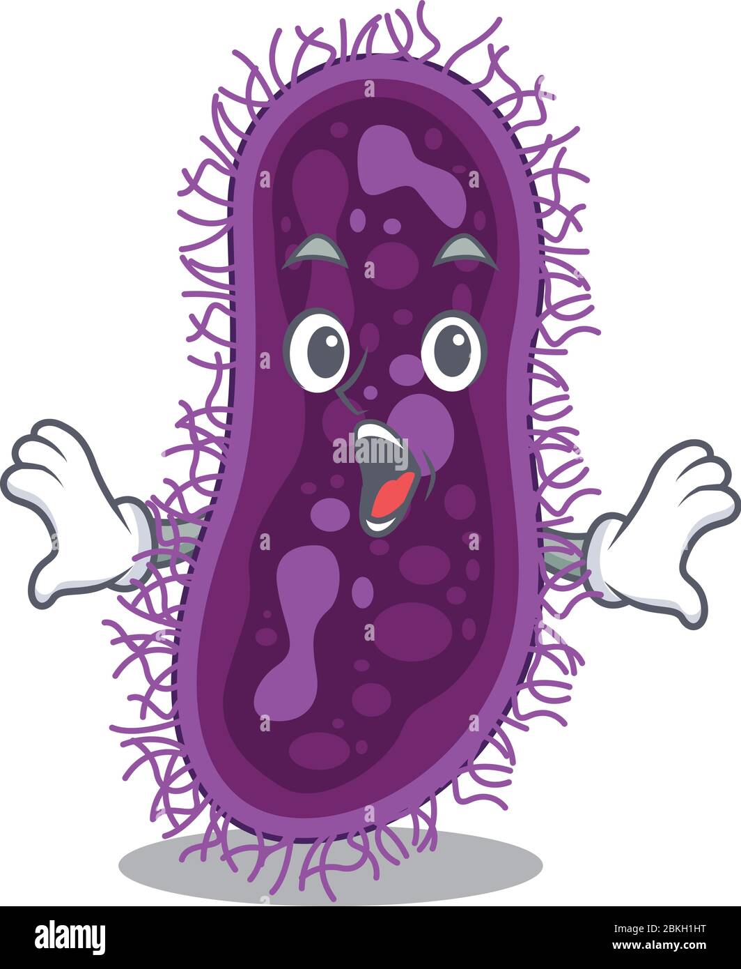 Cartoon design style of lactobacillus rhamnosus bacteria has a ...