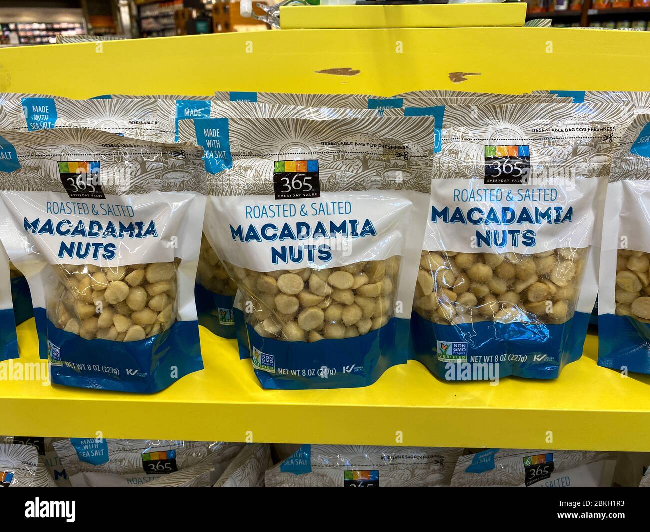 Orlando,FL/USA-5/3/20: A display of bags of Macadamia Nuts at a Whole ...