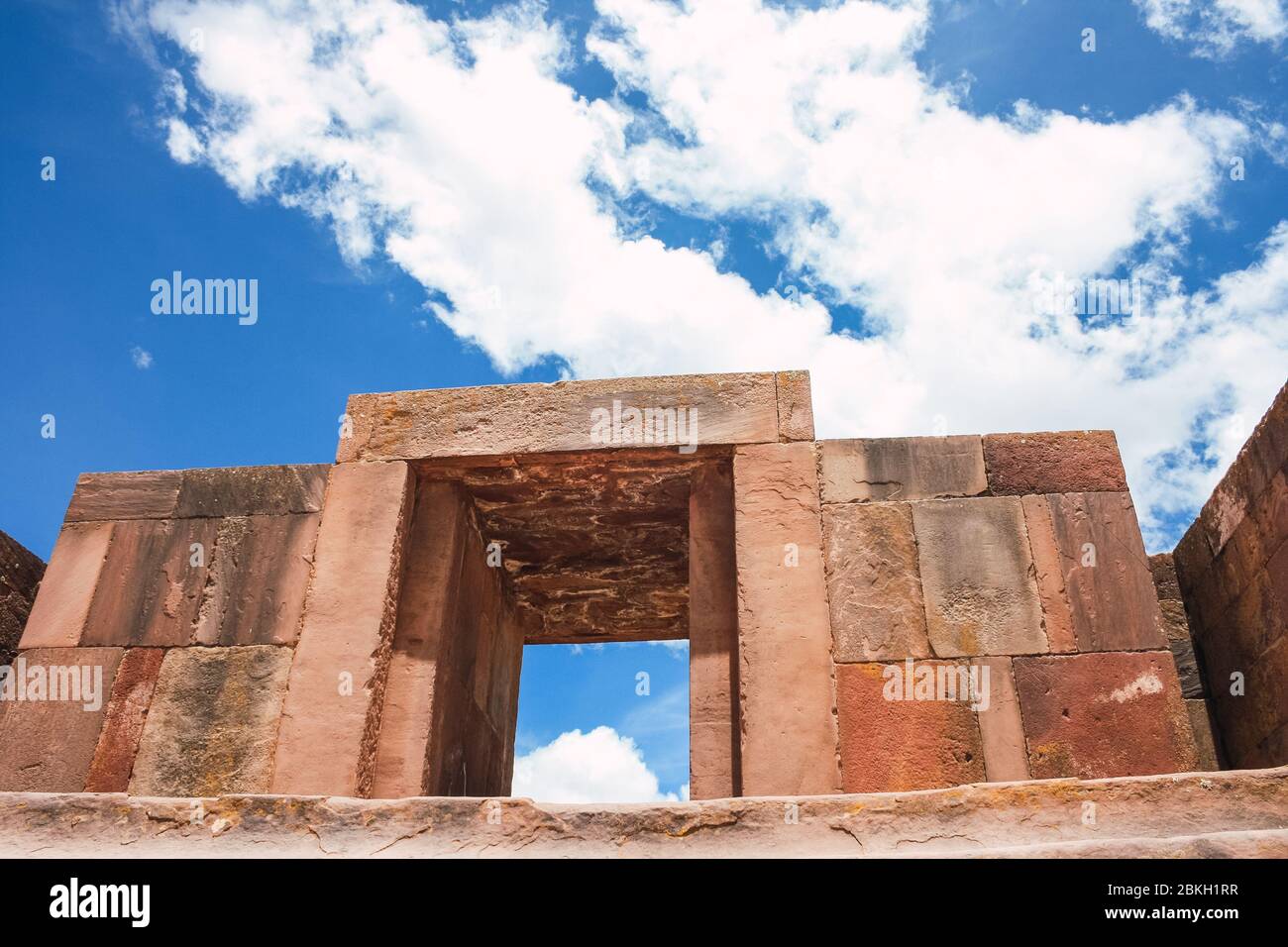 Architectural construction at the pre-Columbian archaeological site in ...