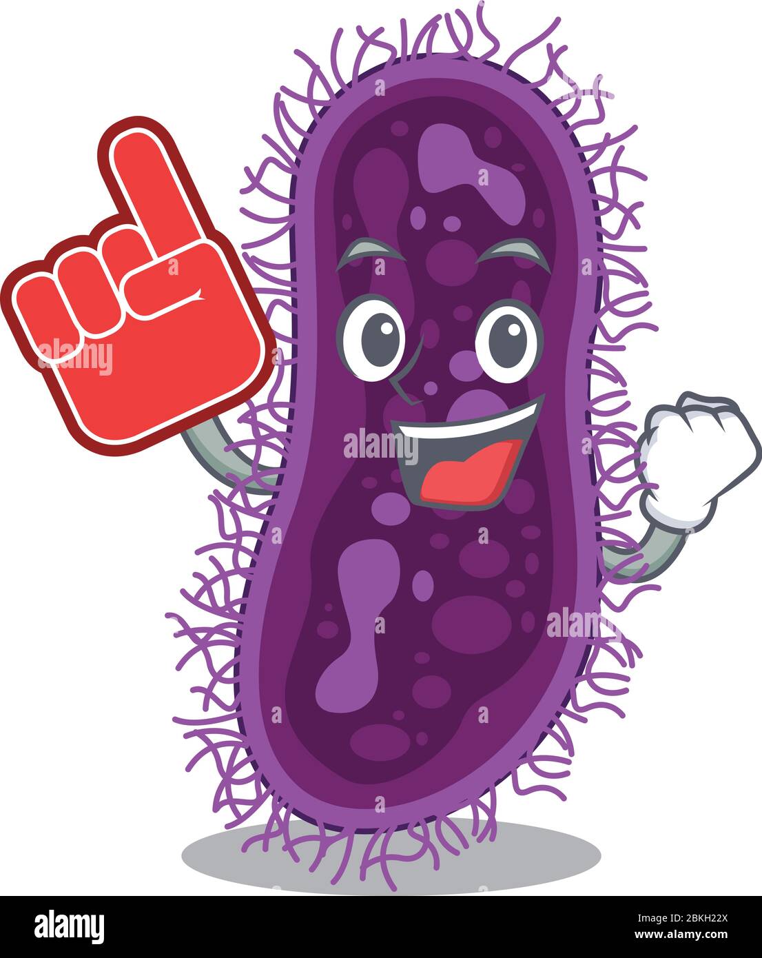 Lactobacillus rhamnosus bacteria presented in cartoon character design ...