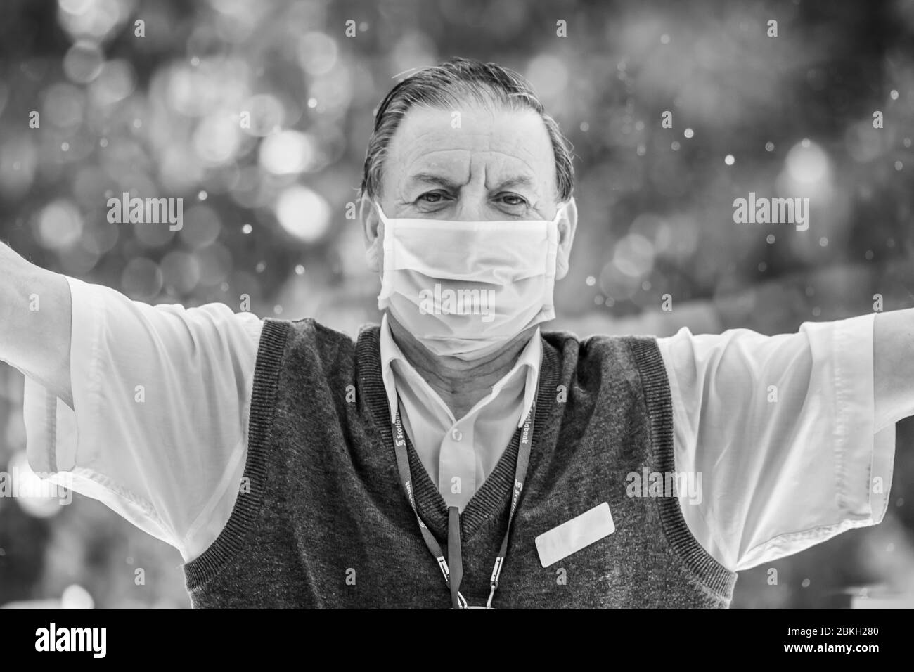 Real people face portraits. People worried while walking in Providencia ...