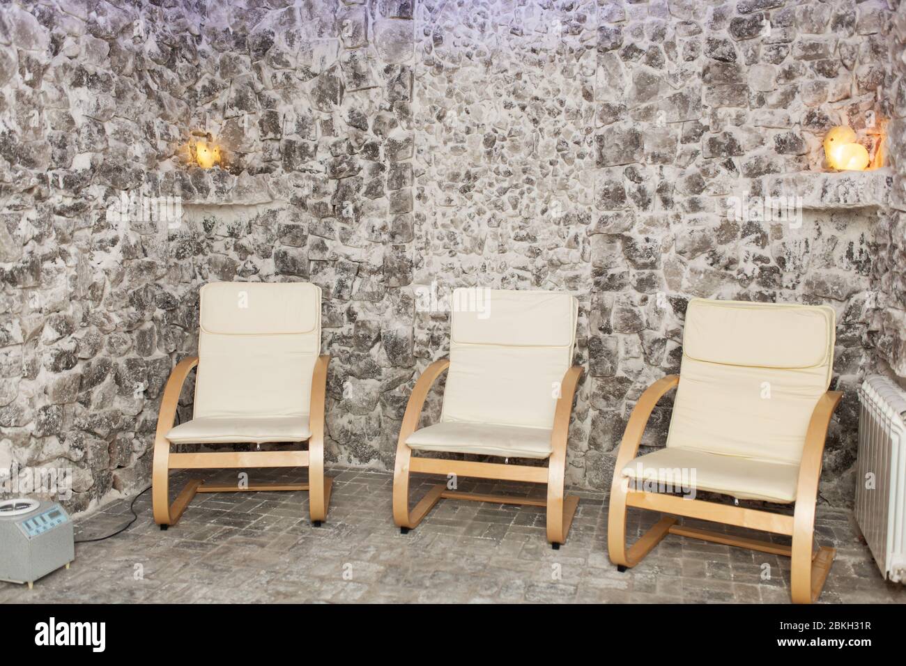 Medical health salt room. Useful procedures for health Stock Photo - Alamy