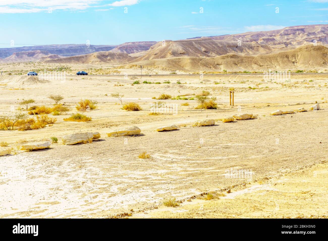 View of the Arava desert landscape, Southern Israel Stock Photo - Alamy