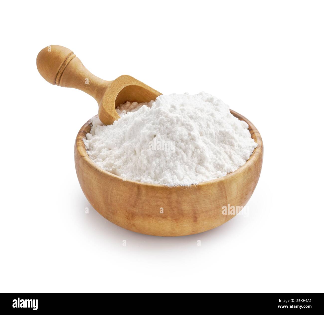 Wheat flour in bowl and spikelets isolated on white Stock Photo - Alamy