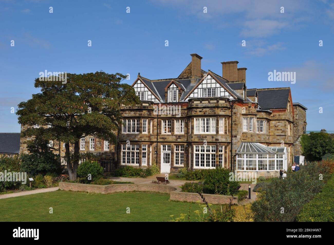 Whitby Abbey House, Whitby in Yorkshire above the River Esk Stock Photo ...
