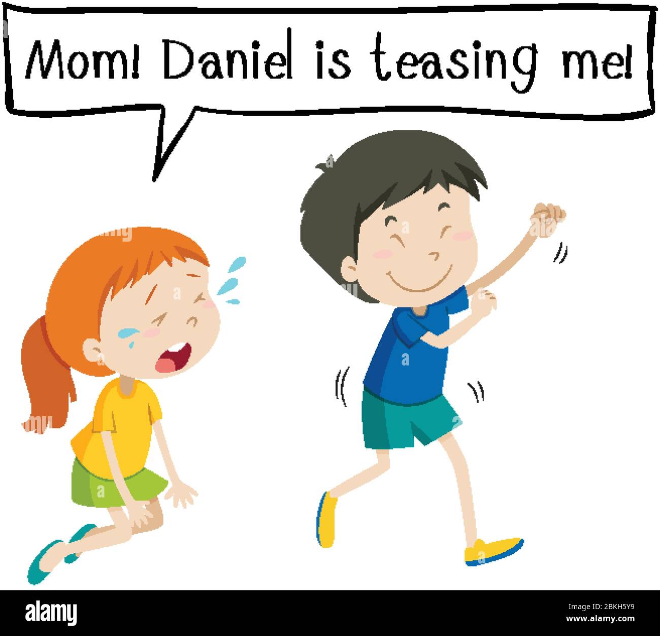 English phrase with people in actions on white background illustration ...