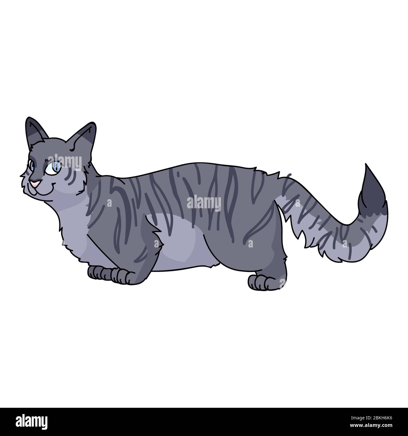 Cute cartoon munchkin cat vector clipart. Pedigree kitty breed for cat ...