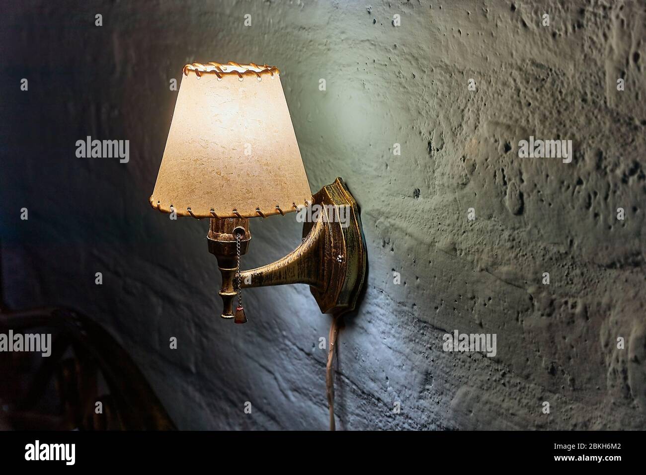 Lamp in a dim room Stock Photo - Alamy