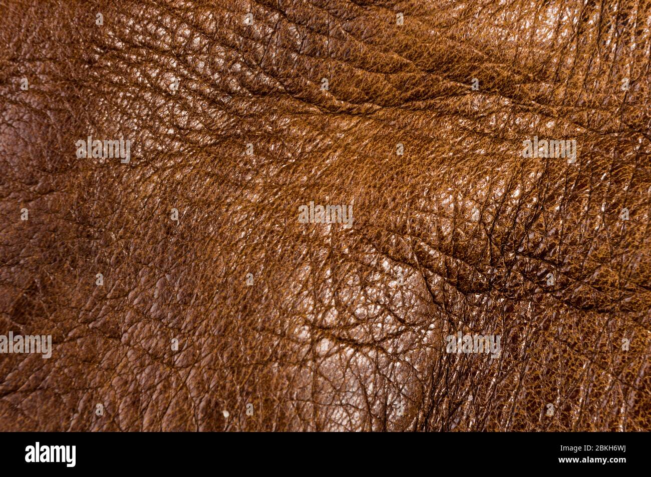 Old vintage genuine soft brown leather texture background, top layer ...