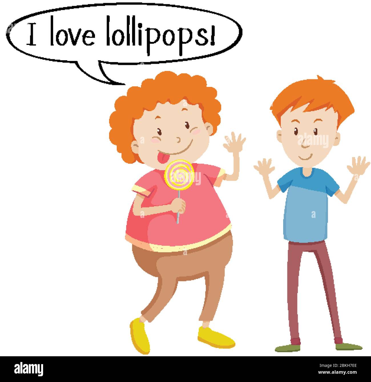 English phrase with people in actions on white background illustration ...