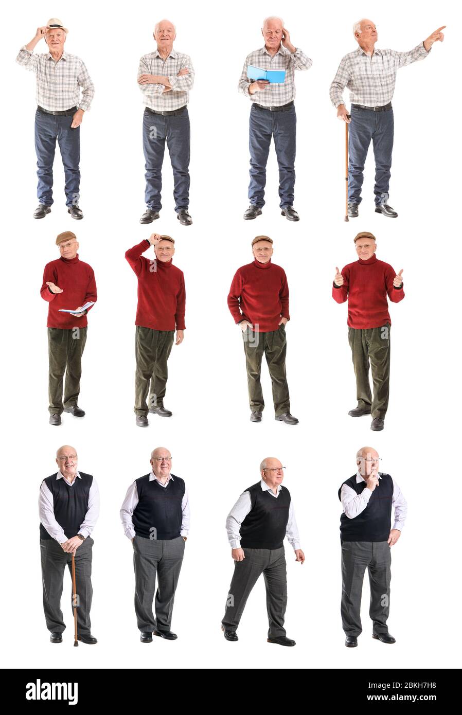 Collage retired pensioner grandfather hi-res stock photography and ...